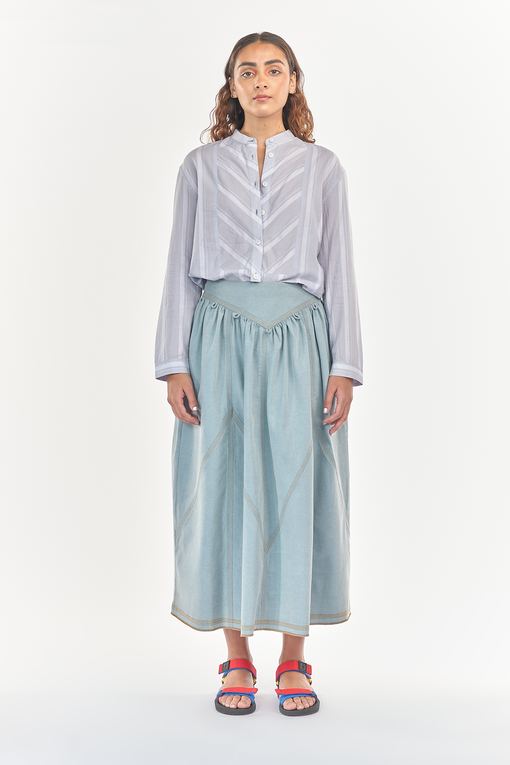 Peasant Blouse - Sky | Shop Online | bhaane