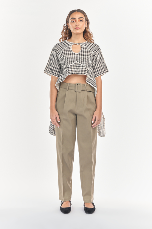 Norma Crop Top - Checks | Shop Online | bhaane