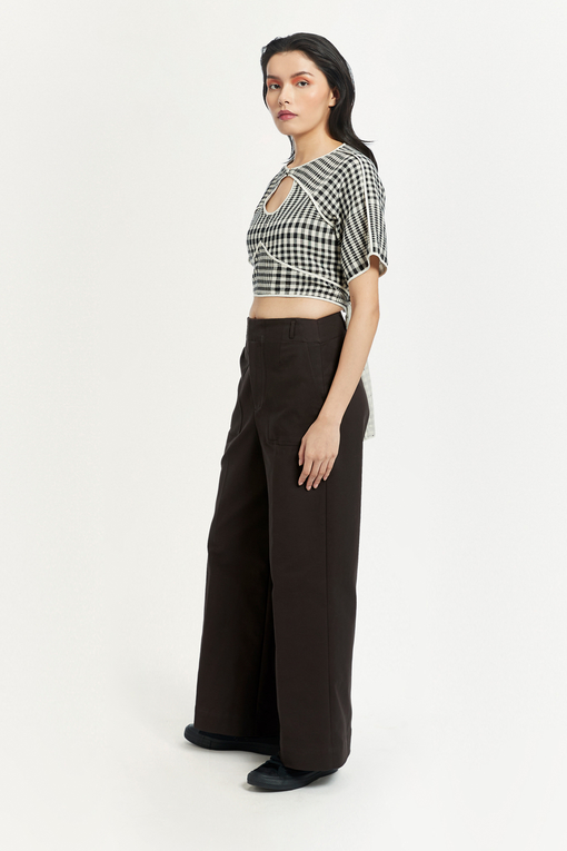 Norma Crop Top - Checks | Shop Online | bhaane